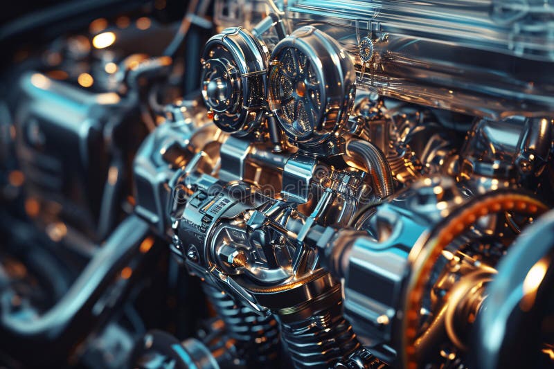 Transparent Glass Engine Visualization Glass-Constructed Automobile ...