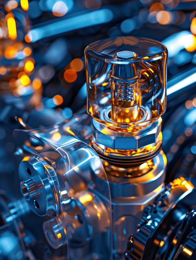 Transparent Glass Engine Visualization Glass-Constructed Automobile ...