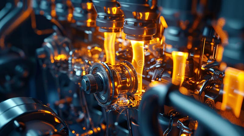 Transparent Glass Engine Visualization Glass-Constructed Automobile ...