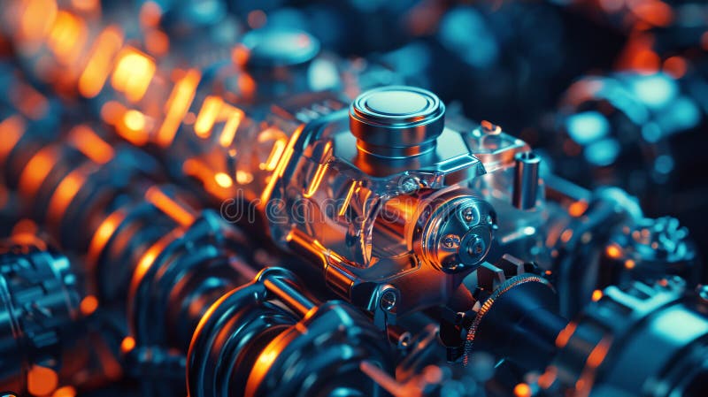 Transparent Glass Engine Visualization Glass-Constructed Automobile ...