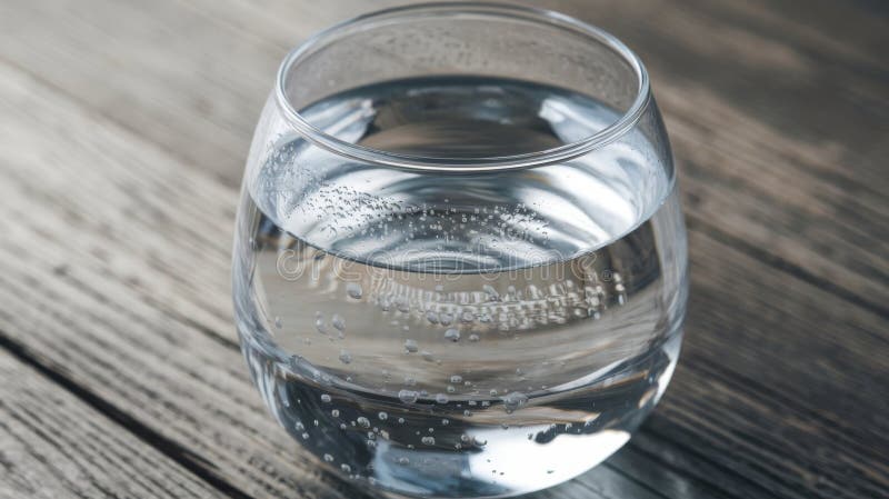 Transparent Glass Filled with Pure Drinking Water, Condensation Forming ...