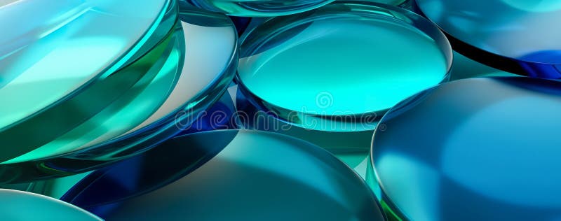 Transparent Glass with Gradient Colors Background. Abstract Geometry ...