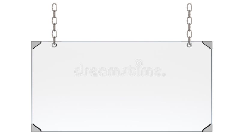 Hanging Sign And Banner With Black Curved Steel Border Stock Vector ...