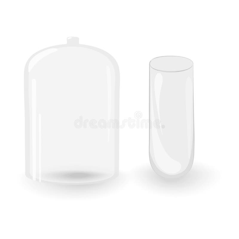Transparent Glass Lid for Covering and Flask with Shadow and Highlights ...