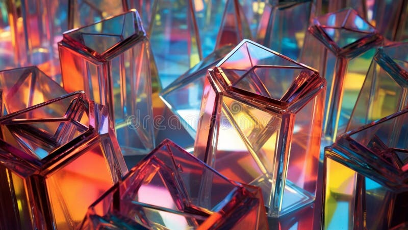 Transparent Glass-like Structures Refracting Light HD ABSTRACT ...