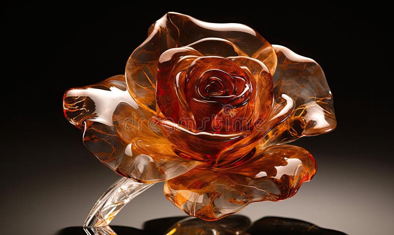 Transparent Glass Magnifies the Beauty of Rose Flowers Creating Using ...
