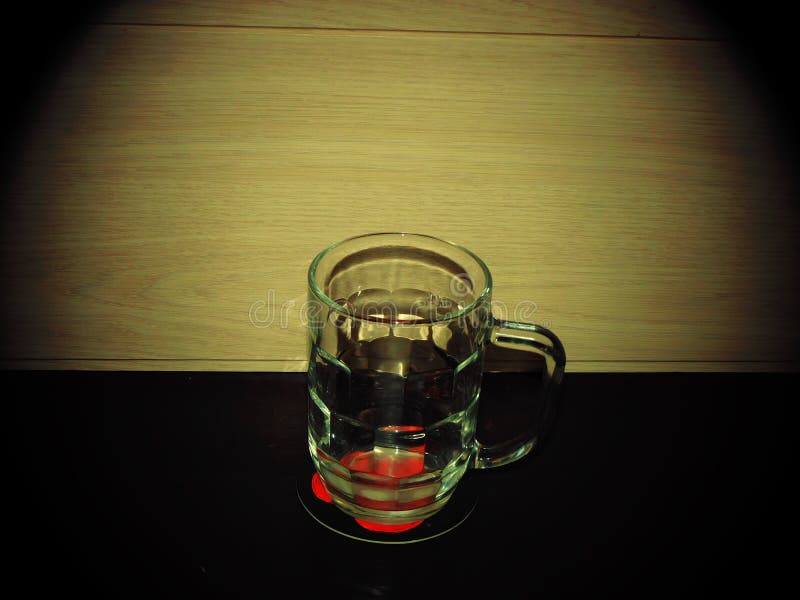 Transparent Glass Mug for Beer Stock Image - Image of coaster, clear ...