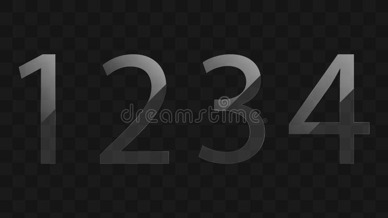 Transparent glass numbers stock vector. Illustration of enumeration ...