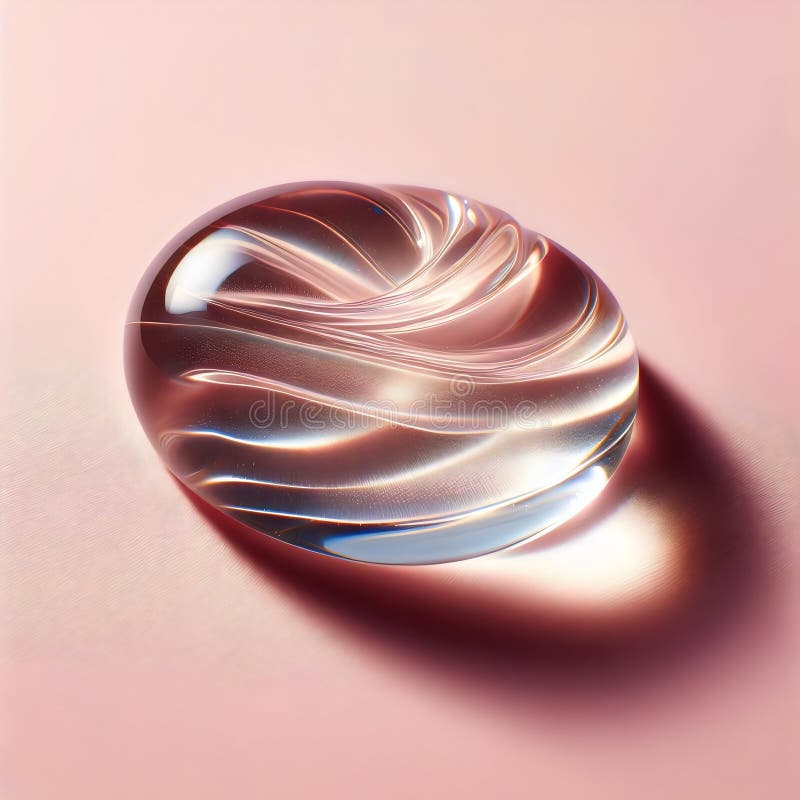 A Transparent Glass Orb with Swirling Lines and Textures, Illuminated ...