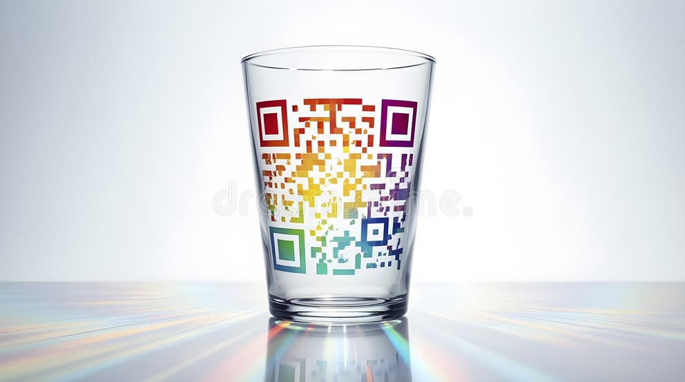Transparent Glass Qr Code, AI Generated Image Stock Image - Image of ...