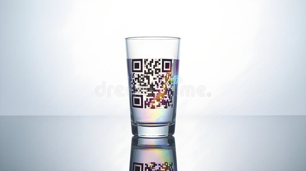 Transparent Glass Qr Code, AI Generated Image Stock Photo - Image of ...