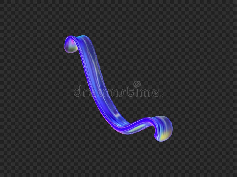 Transparent Glass Ribbon, Realistic Vector Floating Wave Shape with ...