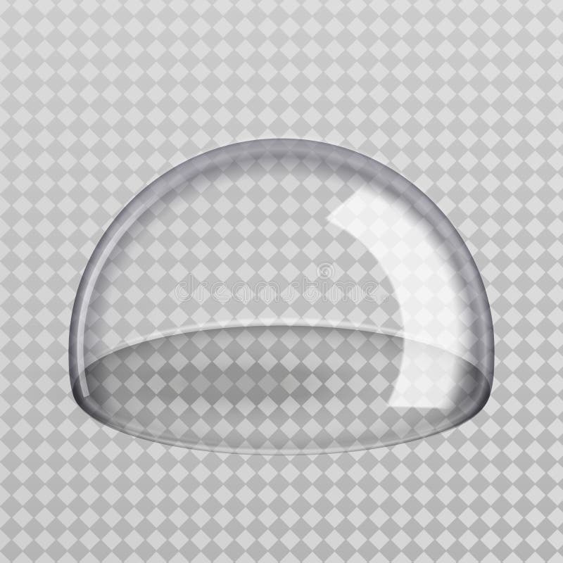 Transparent Glass Semi Sphere Isolated Stock Illustration ...