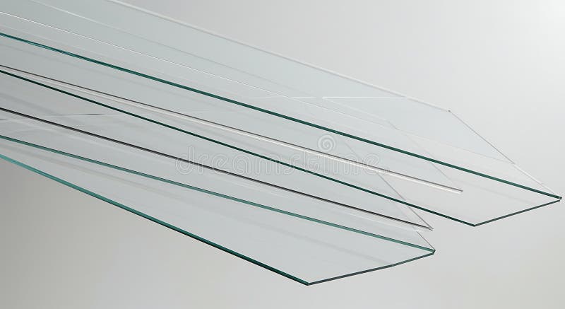 Transparent Glass Sheets Arranged in Dynamic Layers for Design Projects ...