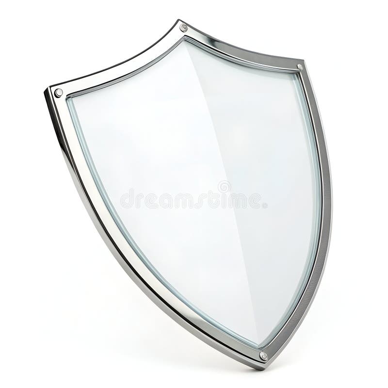 Transparent Glass Shield with Silver Border, Protective Display Stock ...