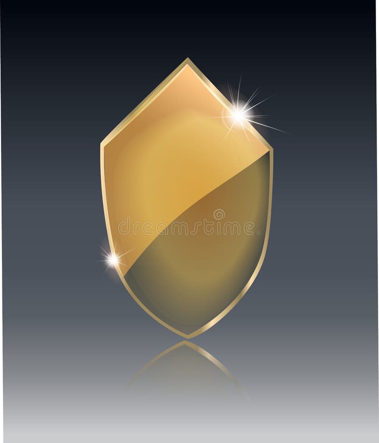 Transparent Glass Shield, Vector Illustration . Realistic 3D Design ...