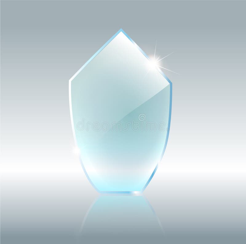 Transparent Glass Shield, Vector Illustration . Realistic 3D Design ...