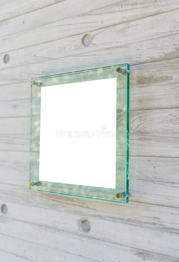 Transparent glass sign . stock image. Image of rectangle - 72935445
