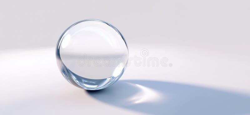 Transparent Glass Sphere Casting Soft Shadows on Minimalistic ...