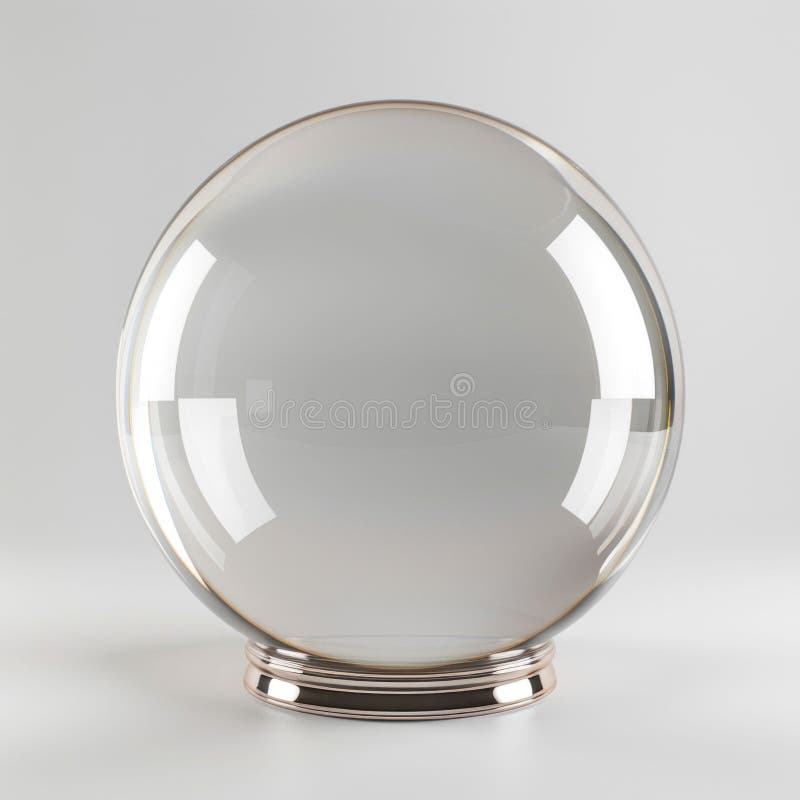 Transparent Glass Sphere on Elegant Base. Generative Ai Stock ...