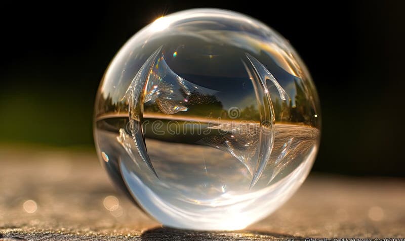 Transparent Glass Sphere Forms Delicate Bubble Creating Using ...