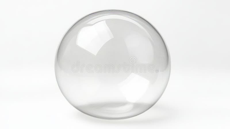 Transparent Glass Sphere Realistic 3D Render High Resolution Shiny Orb ...