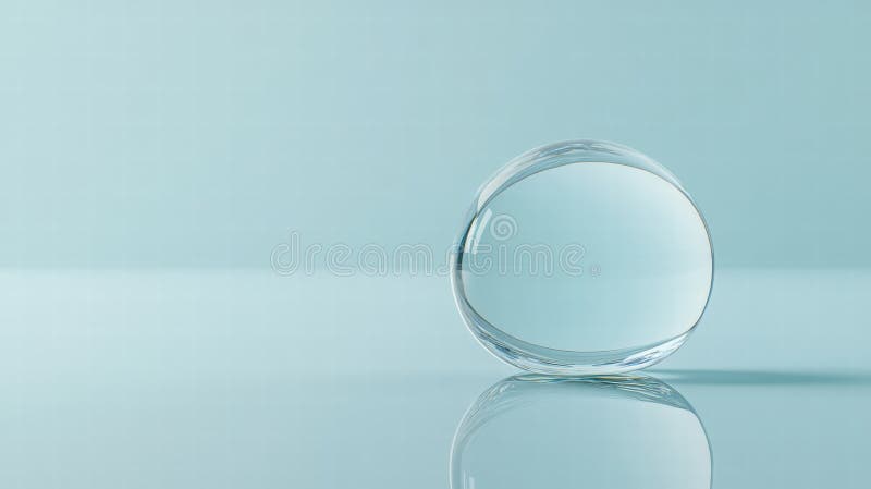 Clear Glass Sphere Resting on a Smooth Surface with a Subtle Reflection ...