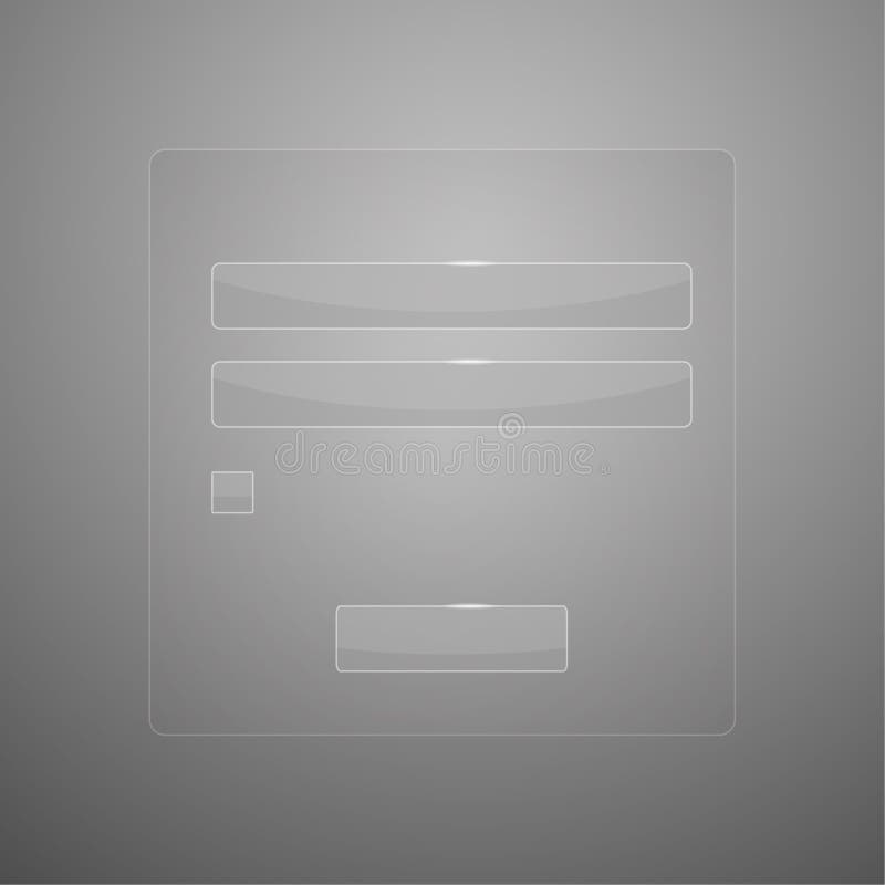 Transparent Glass Vector Login Form Stock Vector - Illustration of ...
