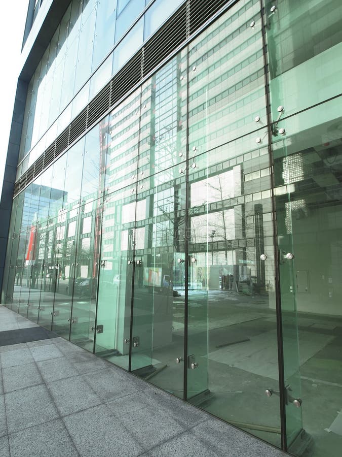 Transparent glass wall stock photo. Image of alley, design - 21494732