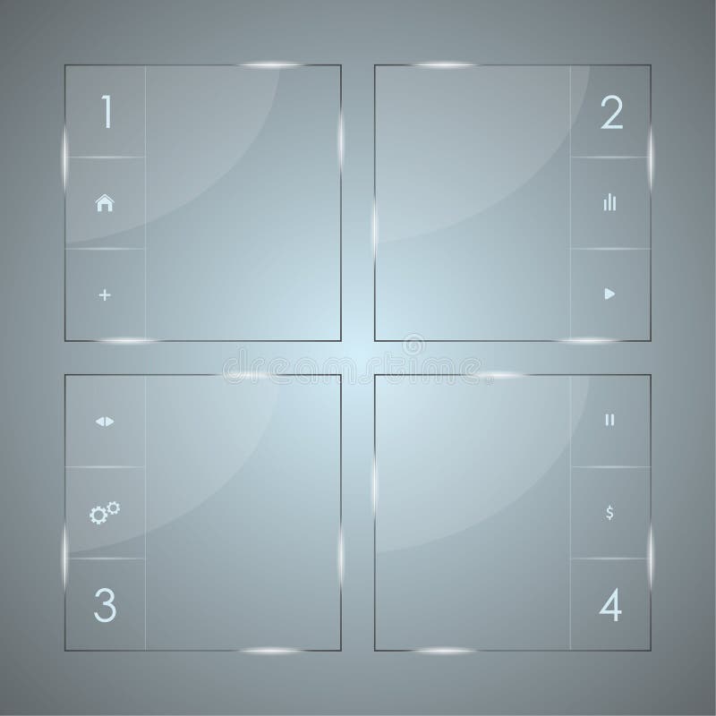 Transparent Glossy Glass Ribbon. Curved Wave in Motion Stock ...