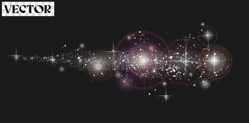 Transparent Glow Light Effect. Star Burst with Sparkles Stock Vector ...