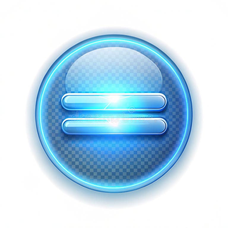 Transparent Glowing Menu Button with Animated Hover Effects Stock ...