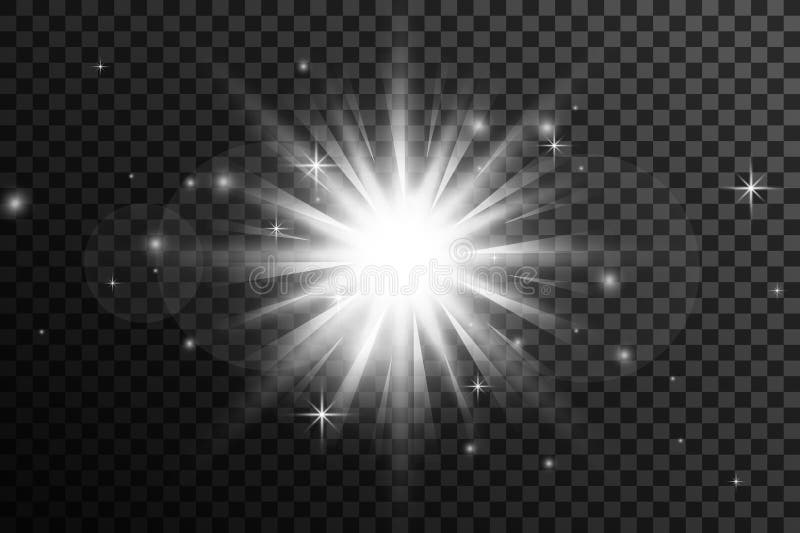 Transparent Glowing Starlight Burst with Sparkle Effect Stock ...