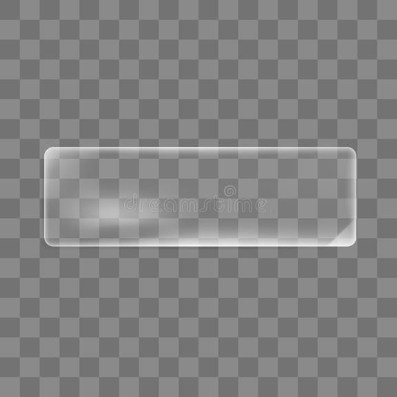Transparent Glued Rectangle Sticker Mock Up. Blank Adhesive Rectangular ...