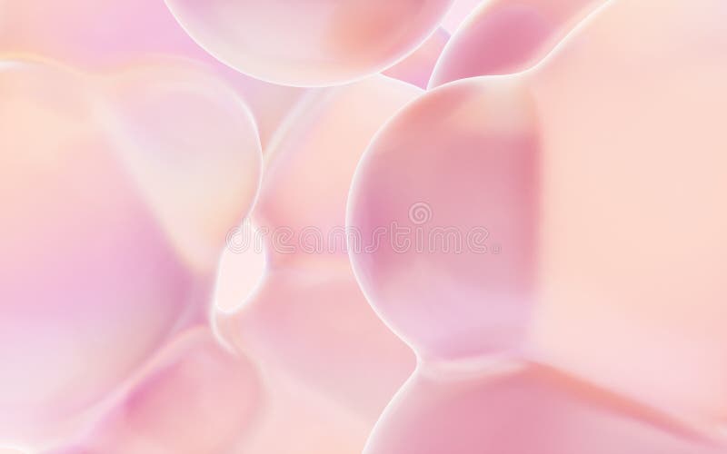 Transparent Gradient Bubbles, 3d Rendering Stock Illustration ...