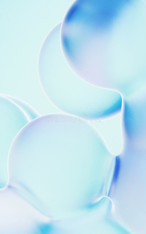 Transparent Gradient Bubbles, 3d Rendering Stock Illustration ...