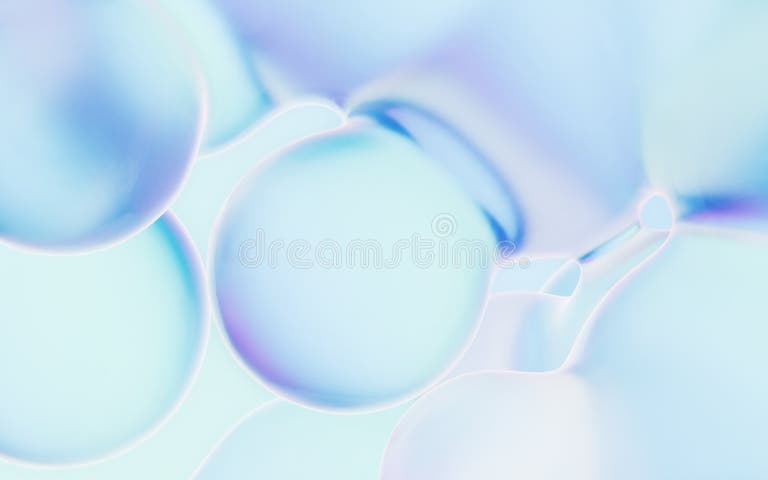 Transparent Gradient Bubbles, 3d Rendering Stock Illustration ...