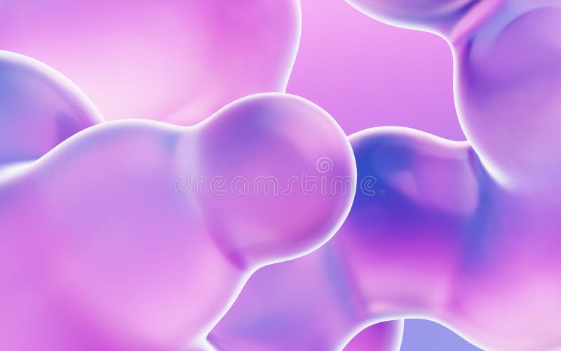 Transparent Gradient Bubbles, 3d Rendering Stock Illustration ...