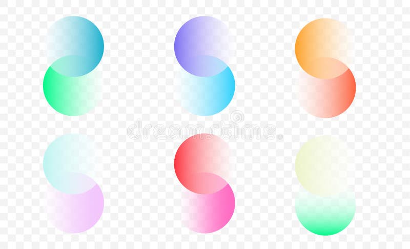 Transparent Graphic Design Circles Element . Connected Round Shapes ...