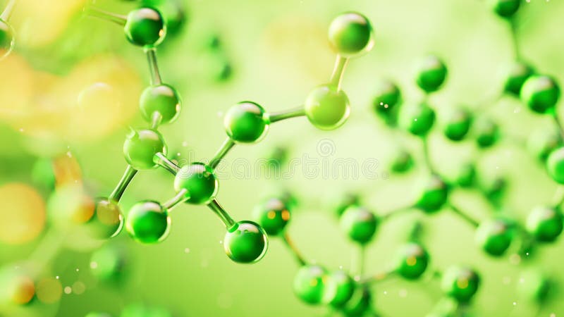 Transparent Green Molecules Background, 3d Rendering Stock Footage ...