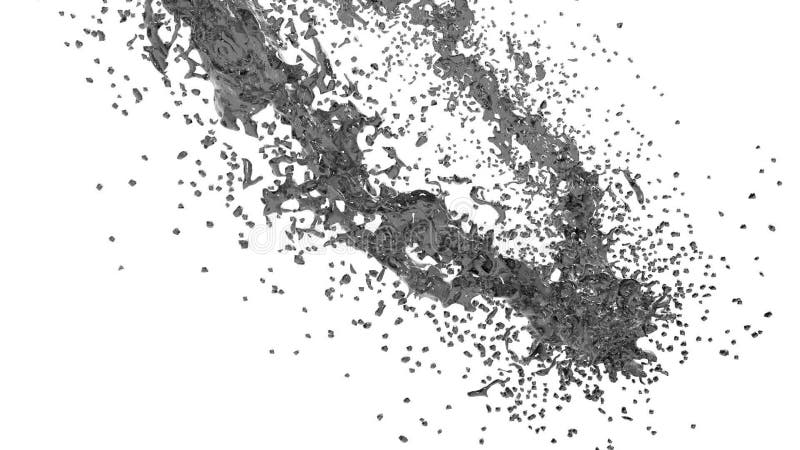 Transparent Grey Paint Forming a Circle on Clear White Background ...