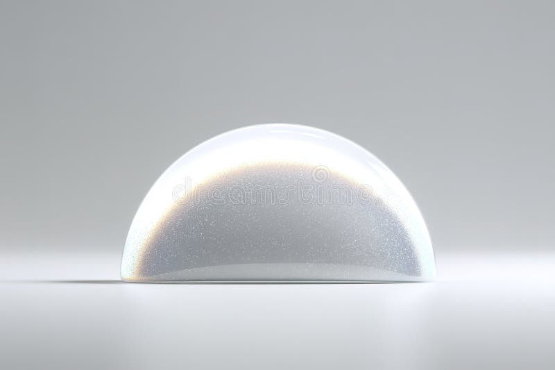 Transparent Half-sphere with Sparkling Surface Reflecting Light in ...