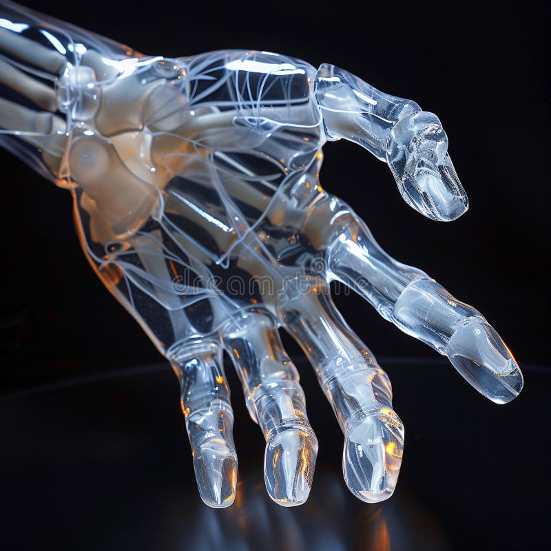 Transparent Hand Gesture Showcasing an Intricate Design, Emphasizing ...