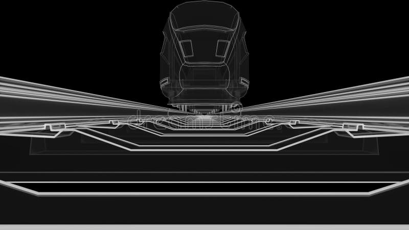 Transparent High-speed Train of the Future. Seamless Loop 4k Animation ...