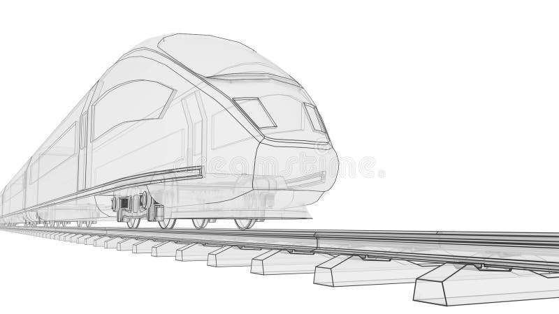 Transparent High-speed Train of the Future. Seamless Loop 4k Animation ...