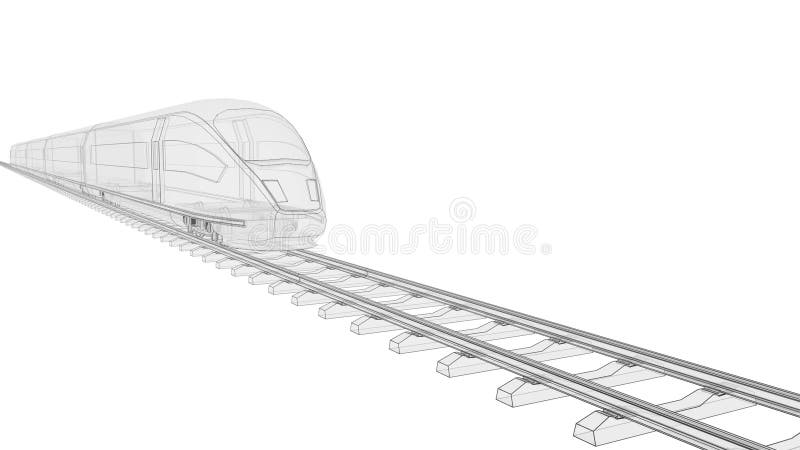 Transparent High-speed Train of the Future. Seamless Loop 4k Animation ...