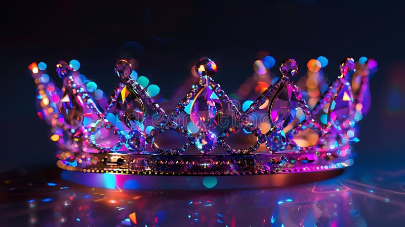 Transparent Hologram of the Crown. a Crown of Polygons, Triangles of ...