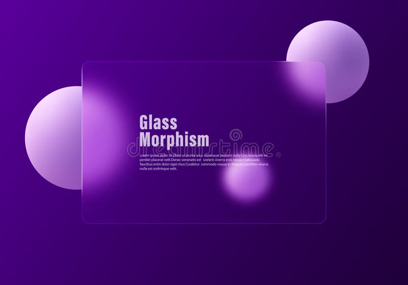 Transparent Horizontal Presentation Screen with Glass Overlay Effect on ...