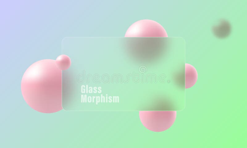 Transparent Horizontal Presentation Screen with Glass Overlay Effect on ...
