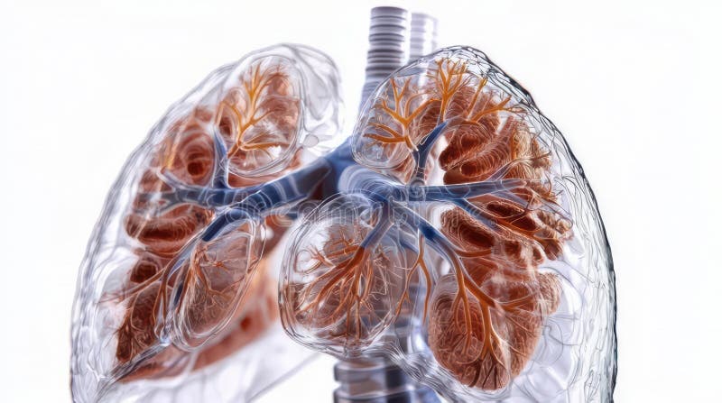 Transparent Human Lungs with Bronchial Structure Stock Image - Image of ...